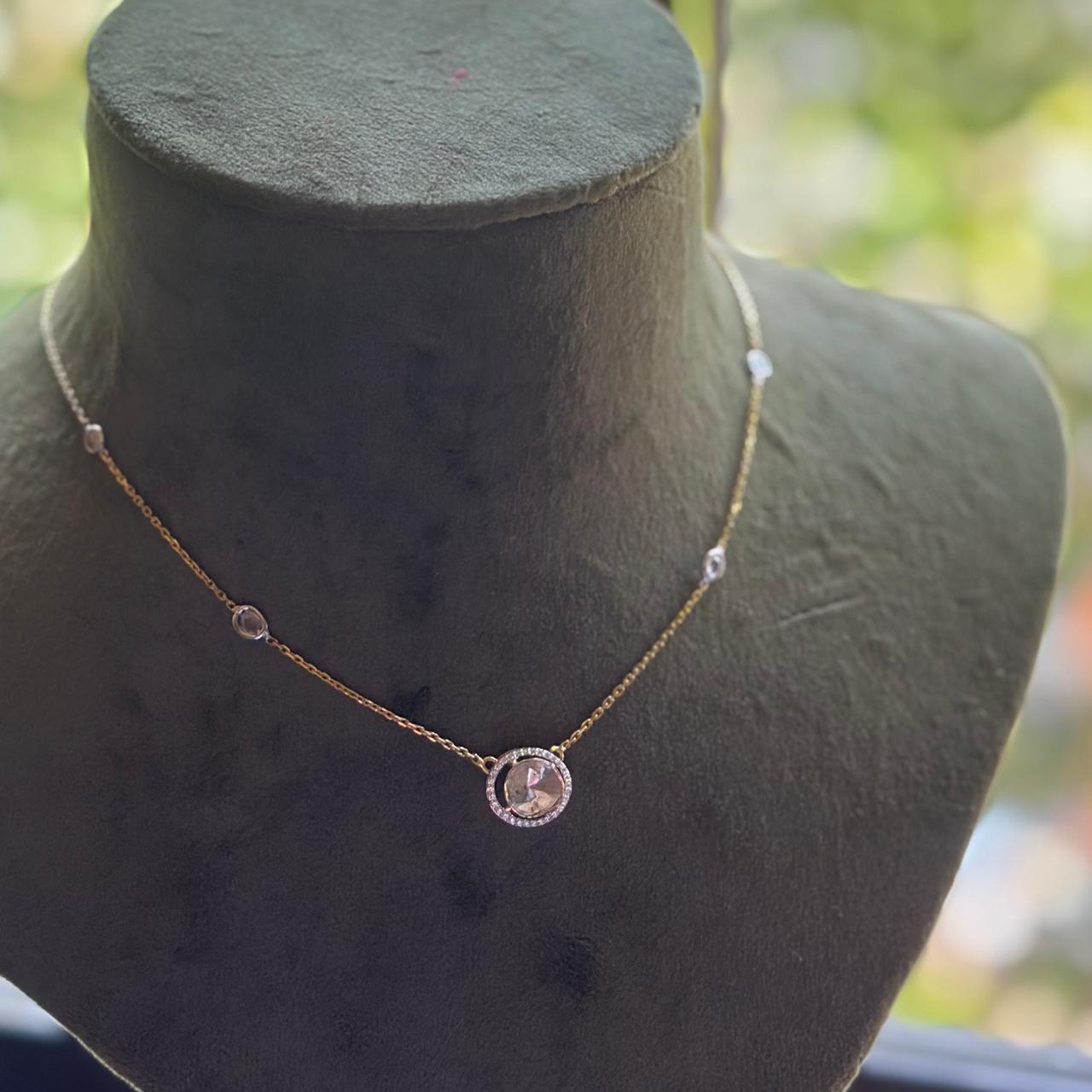 Saanjh polki necklace | Proffini Jewels