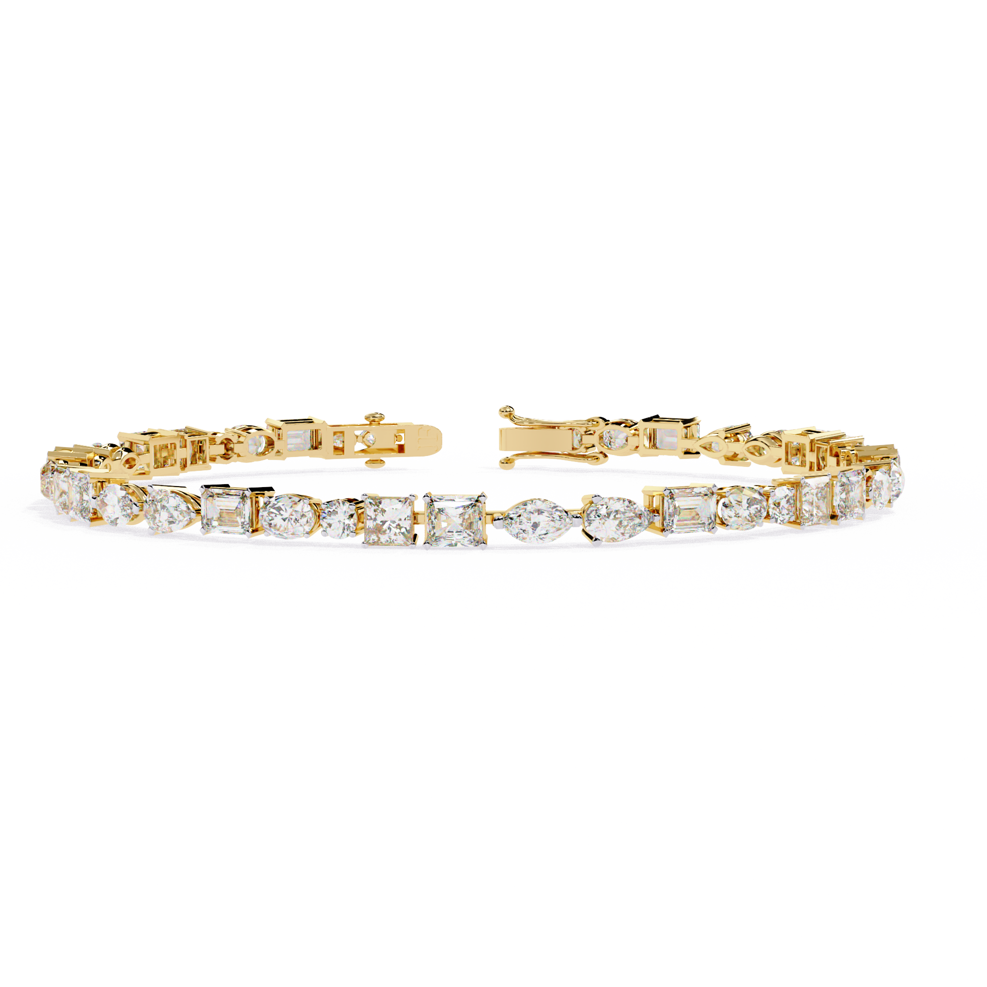 Lustre Line Bracelet - 15 pt fancy shapes | Proffini Jewels