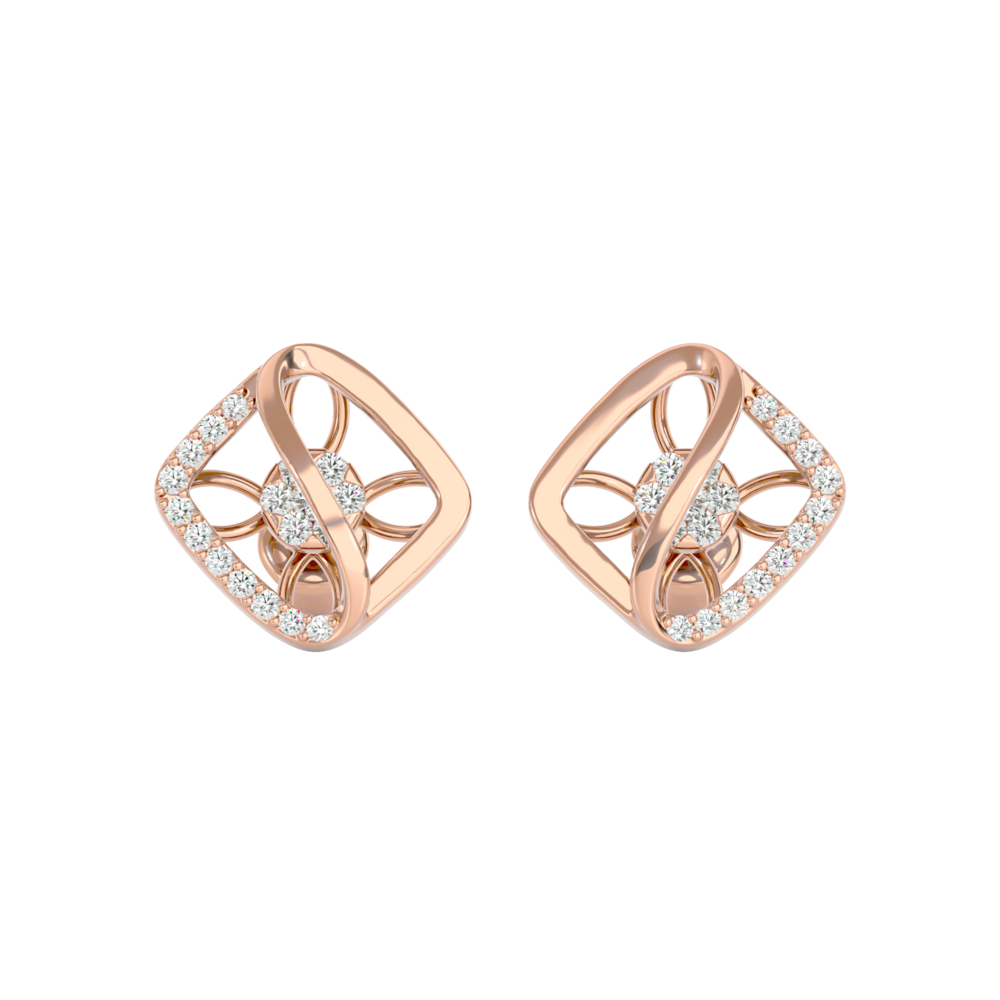 Square Bloom Earrings | Proffini Jewels