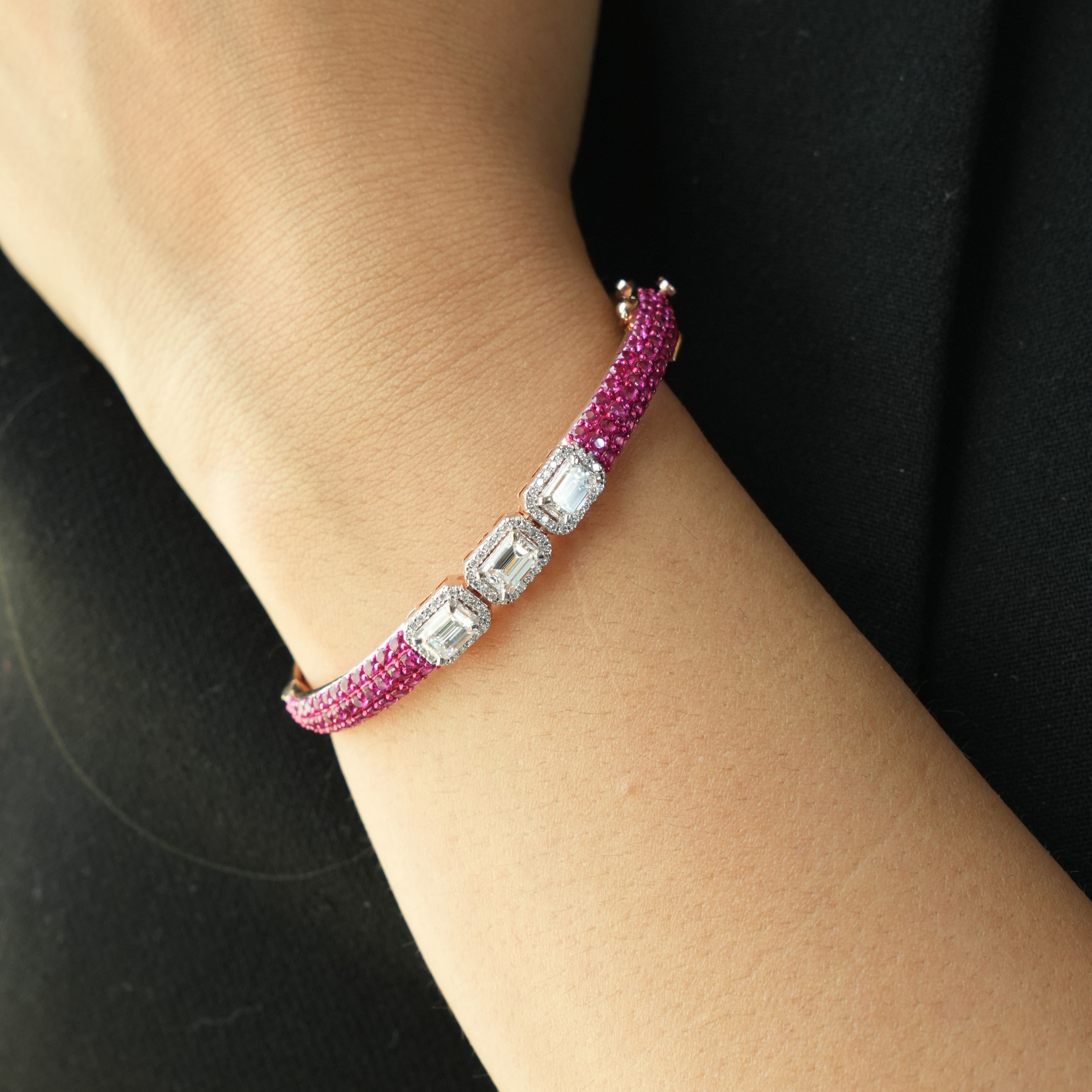 Emerald Edge Bangle | Proffini Jewels
