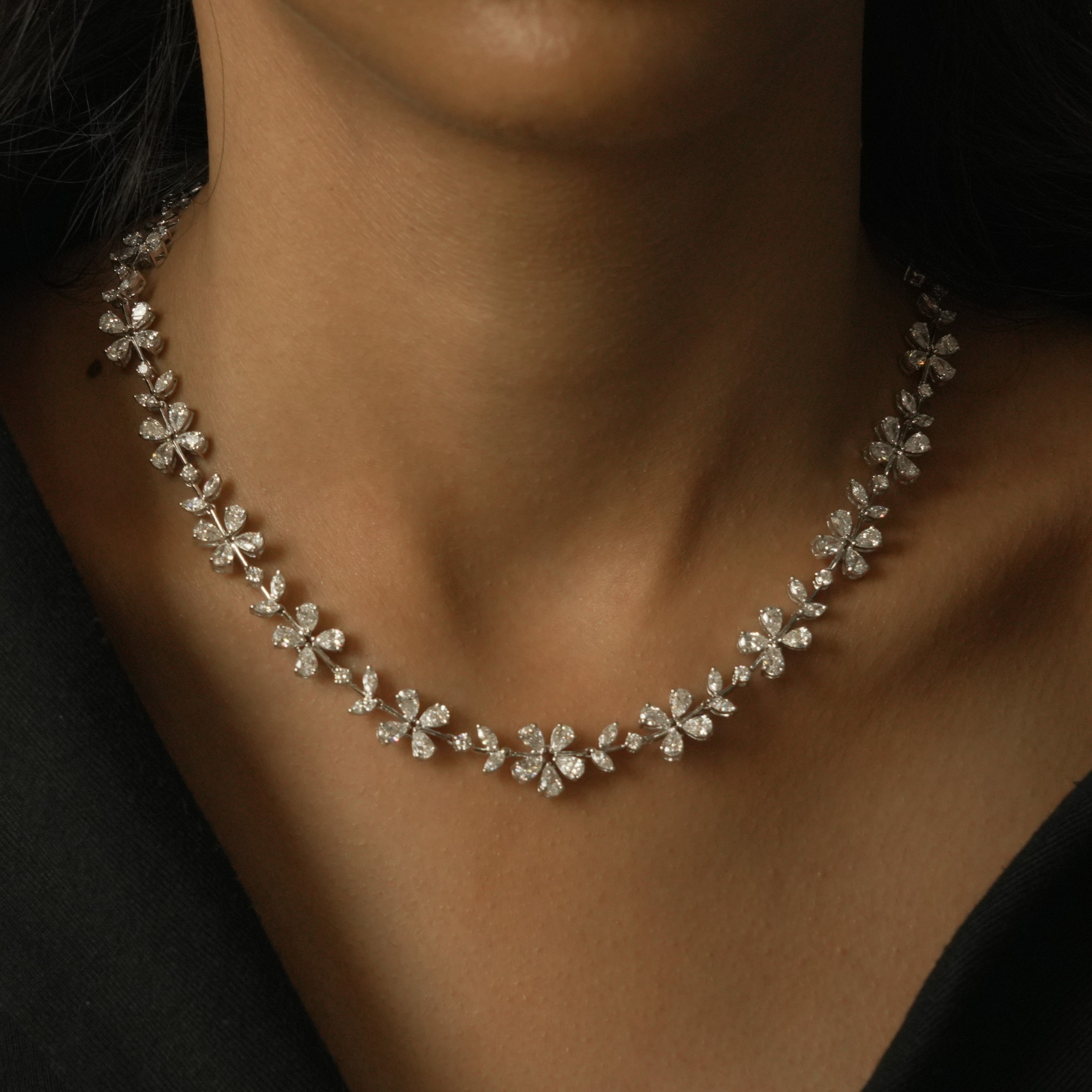 Fleur Diamond Necklace | Proffini Jewels