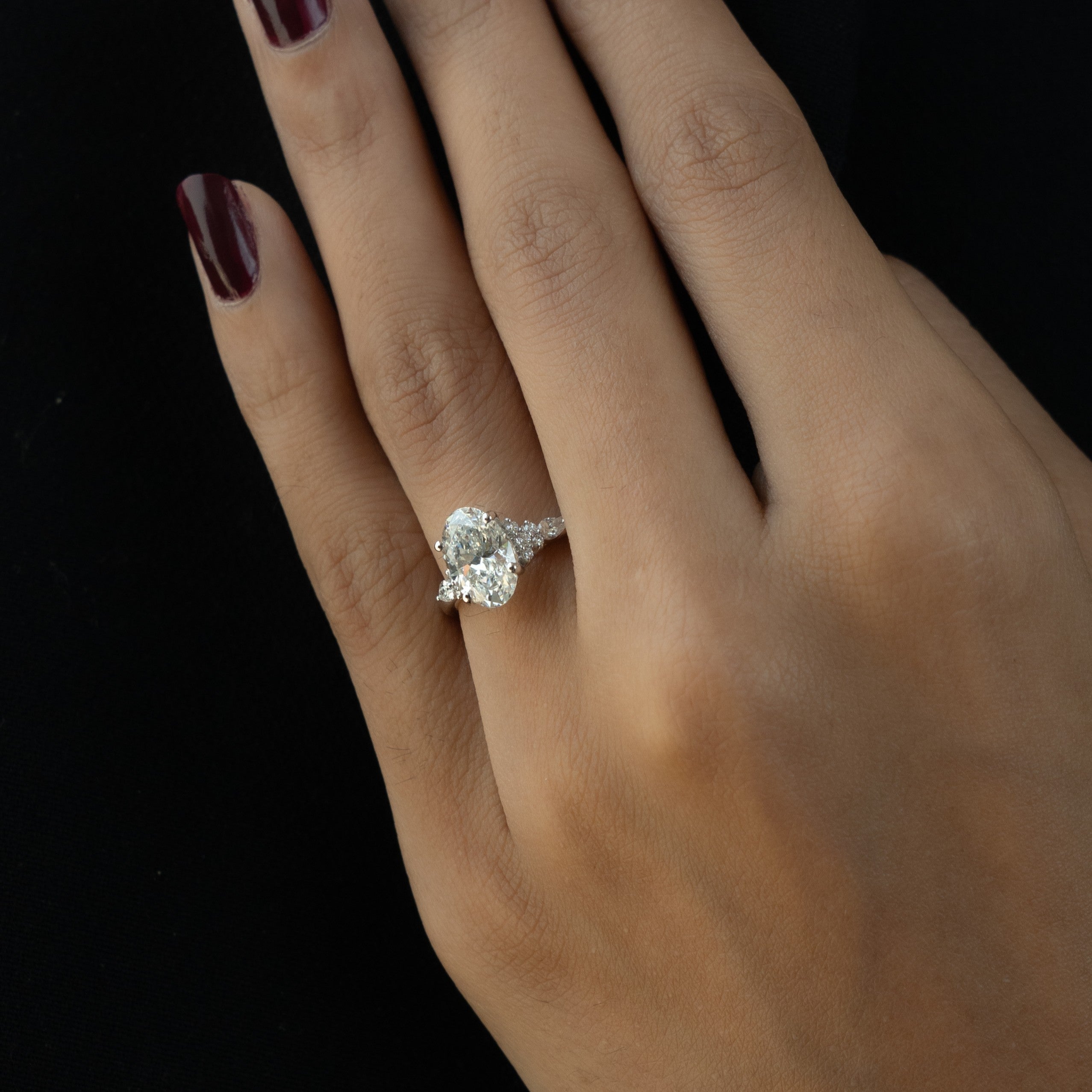 Celeste Twist - 2ct oval solitaire | Proffini Jewels