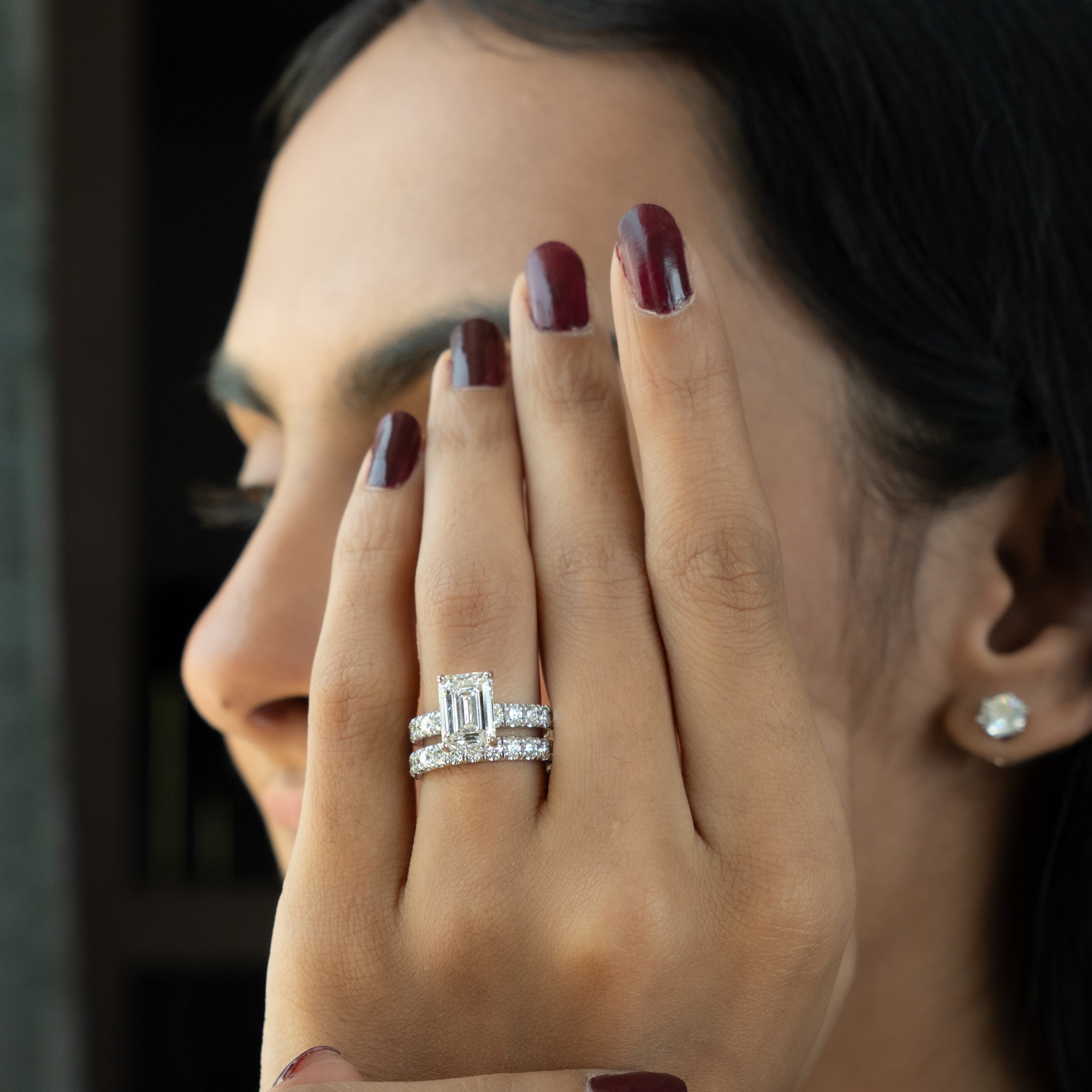 Solasta Duo - 3 ct Emerald | Proffini Jewels