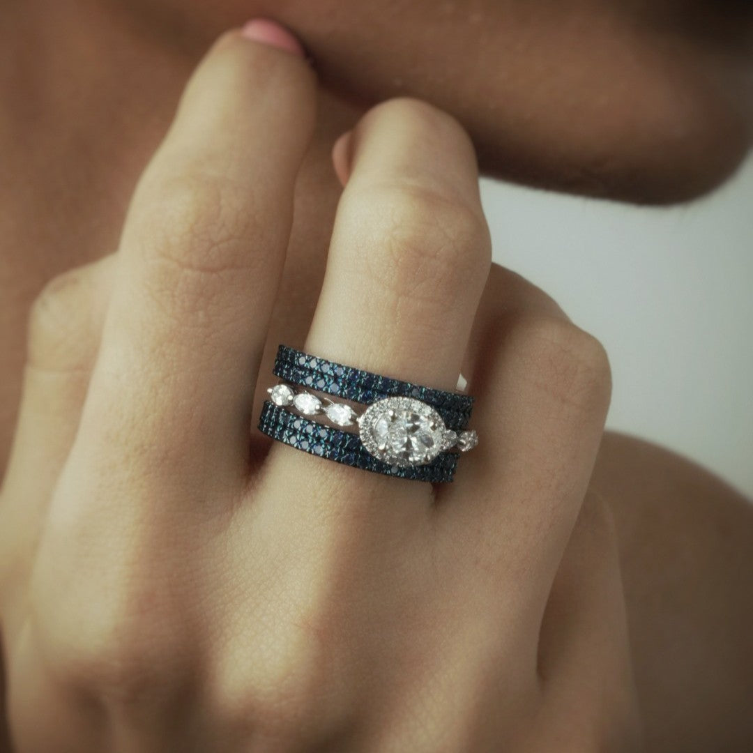 Midnight Detachable Ring | Proffini Jewels