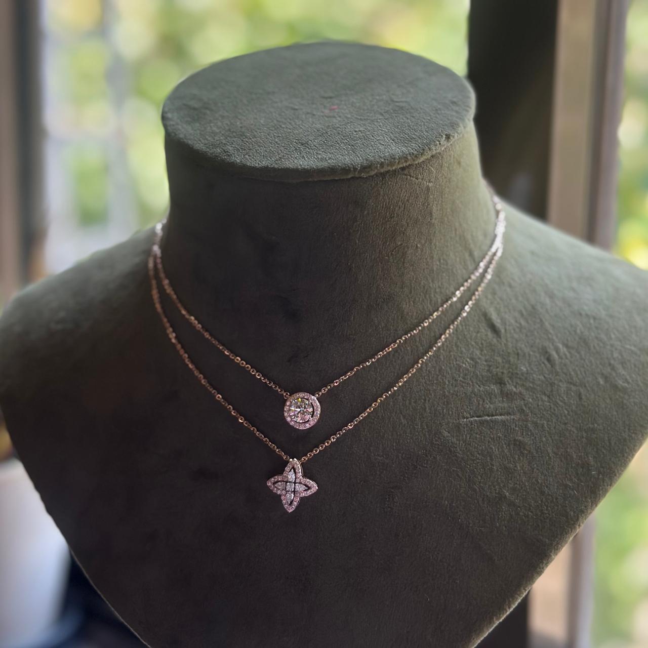 Celestia Bloom Duo necklace | Proffini Jewels